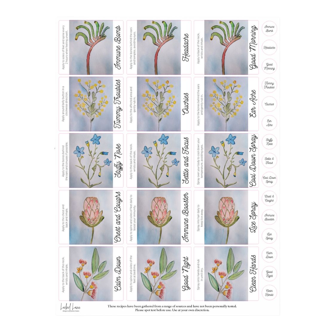 Label Lane Label Set - Annika Oakley Native Flora – Natural Good Life