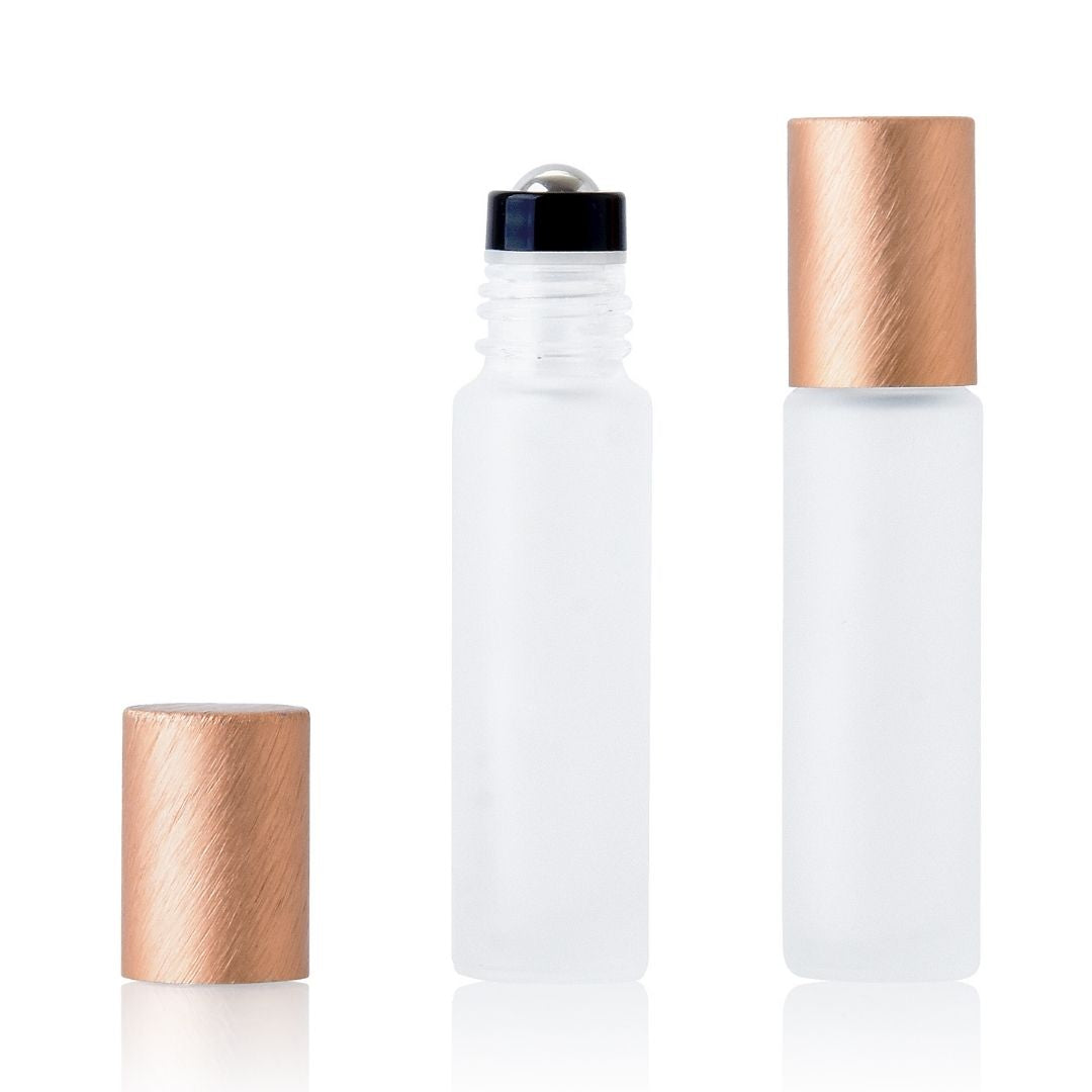 10ml Frosted Roller Bottle with Brushed Copper Lid – Natural Good Life