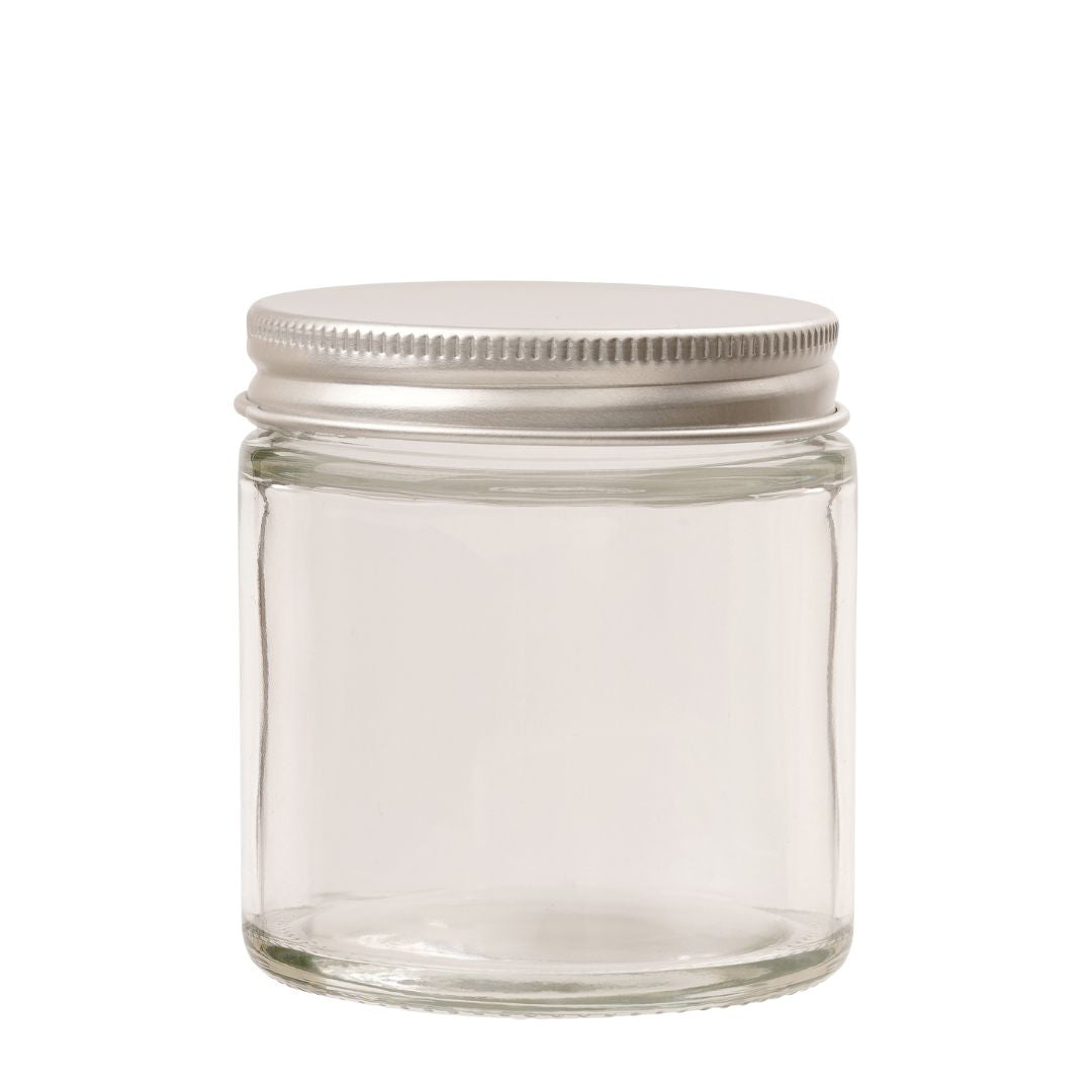 120g Clear Glass Jar with Aluminium Lid – Natural Good Life