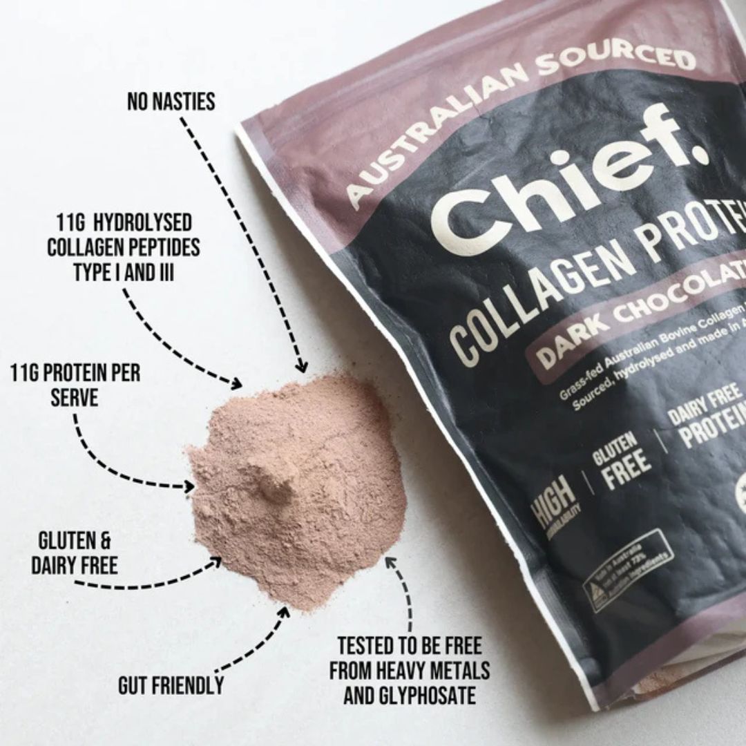 Chief. - Collagen Protein Powder DARK CHOCOLATE – Natural Good Life