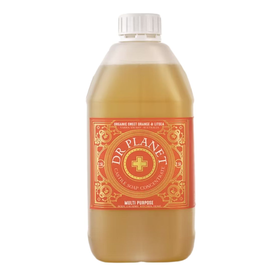 Dr Planet - ORGANIC Castile Soap ORANGE & LITSEA – Natural Good Life