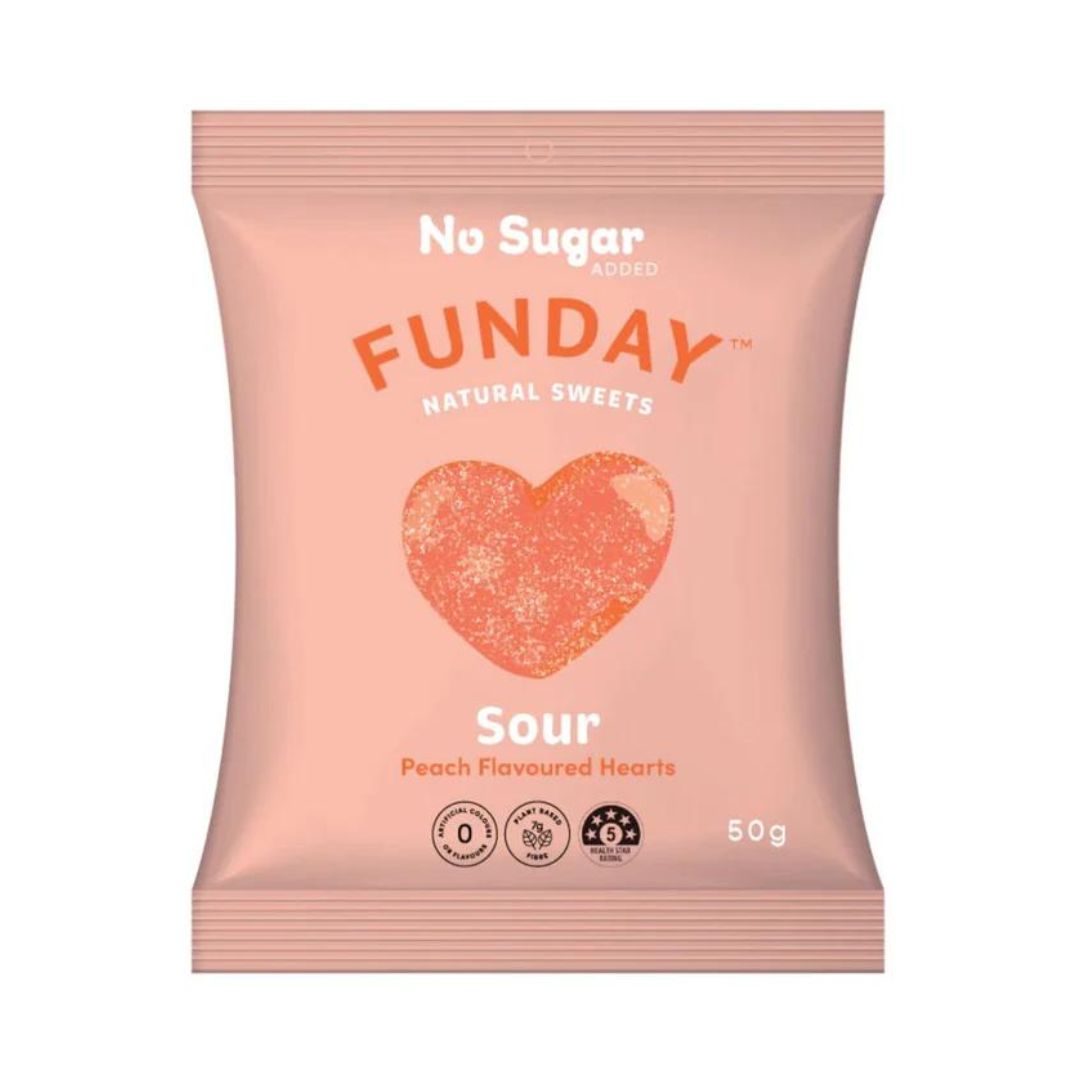 Funday Sweets - Sour Peach Flavoured Hearts – Natural Good Life
