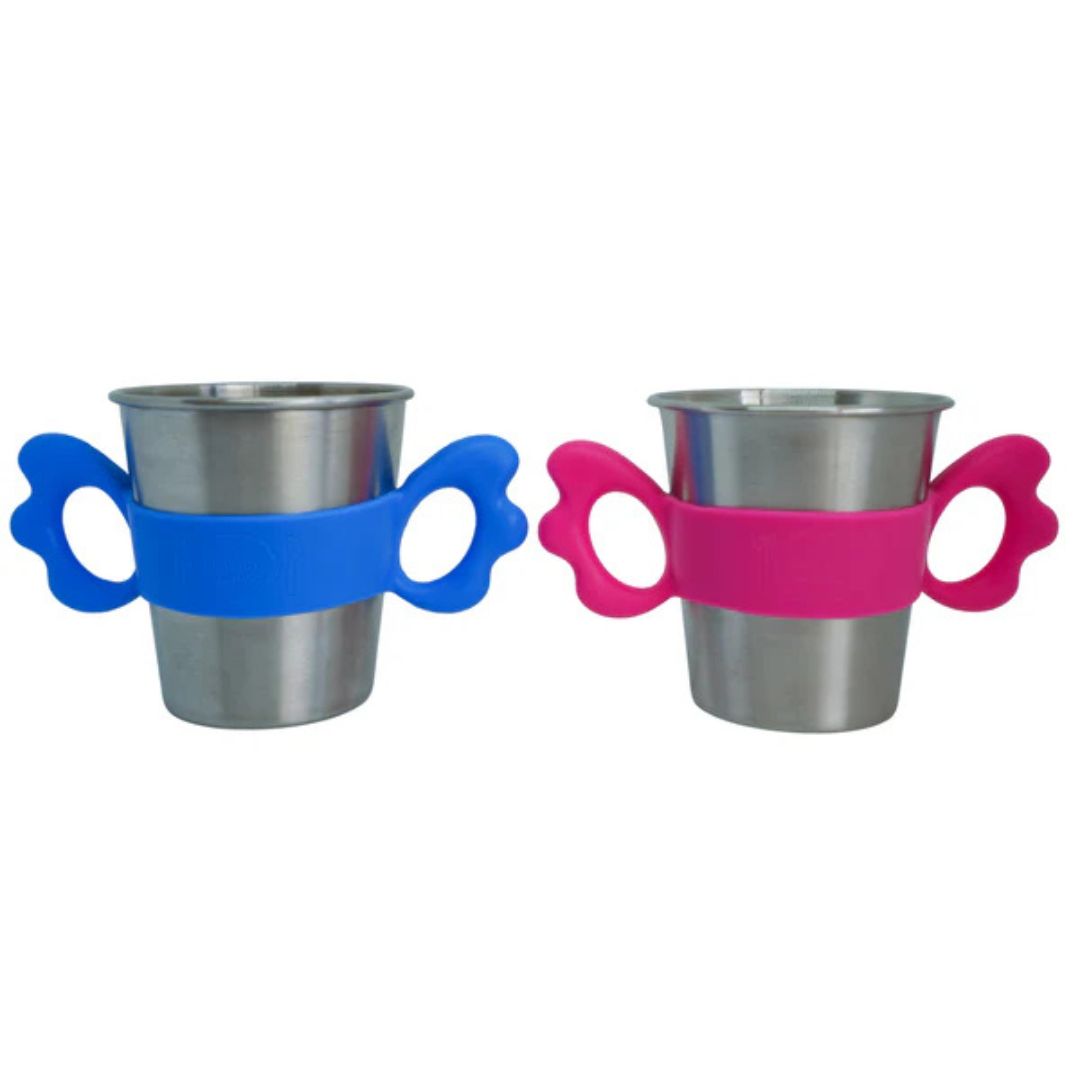 Mindful Mealtime - Kids Stainless Steel Cup with Silicone Handles ...