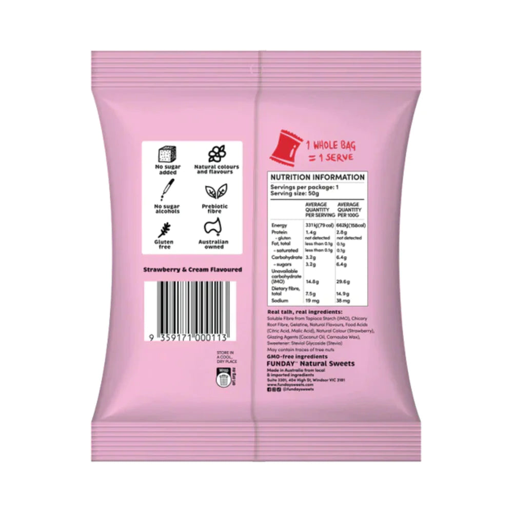 Funday Sweets - Strawberry and Cream 50g – Natural Good Life