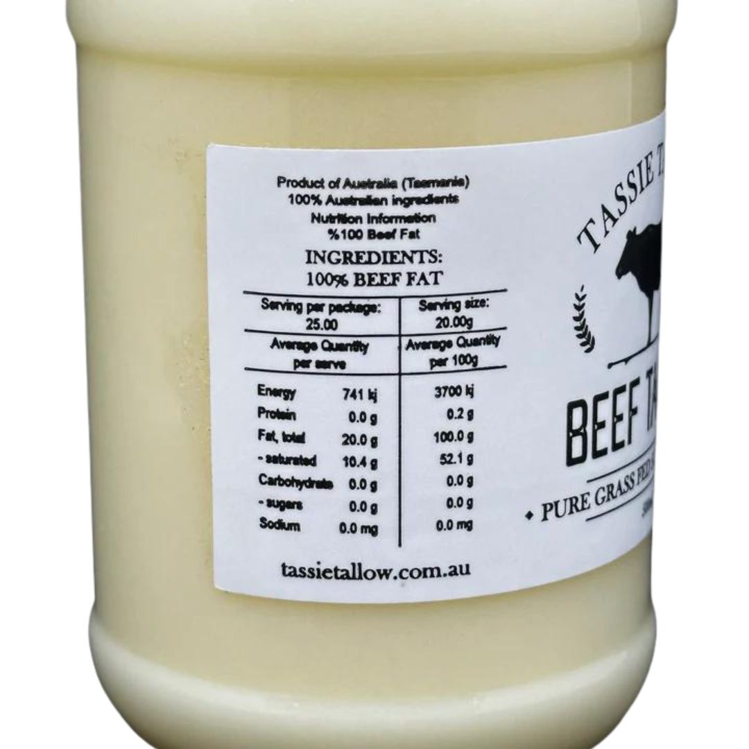 Tassie Tallow - Beef Tallow 500ml – Natural Good Life
