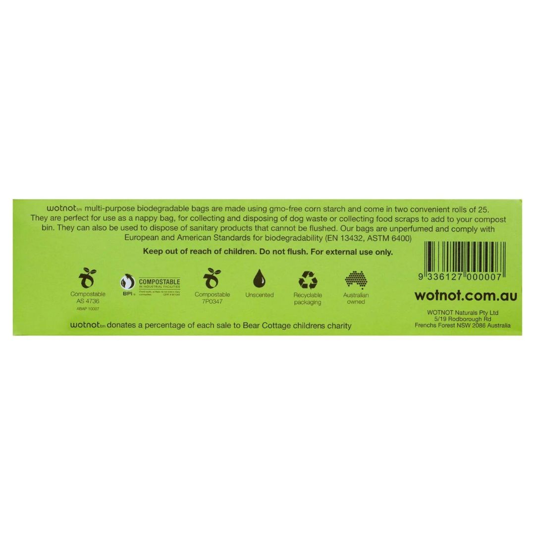 Wotnot - Biodegradable Nappy Bags - 50 pack – Natural Good Life