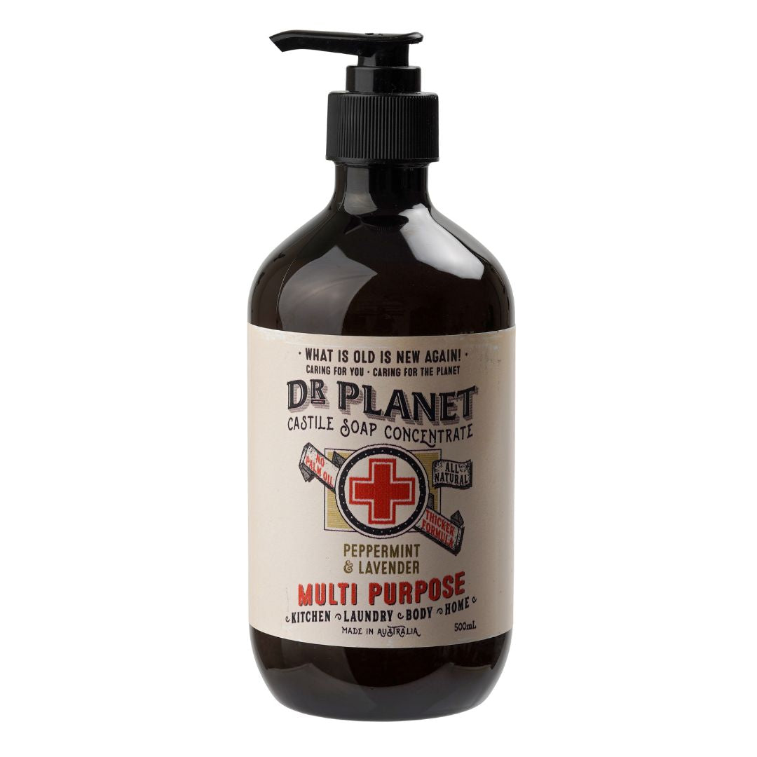 Dr Planet's Castile Soap Concentrate - Peppermint and Lavender Range ...