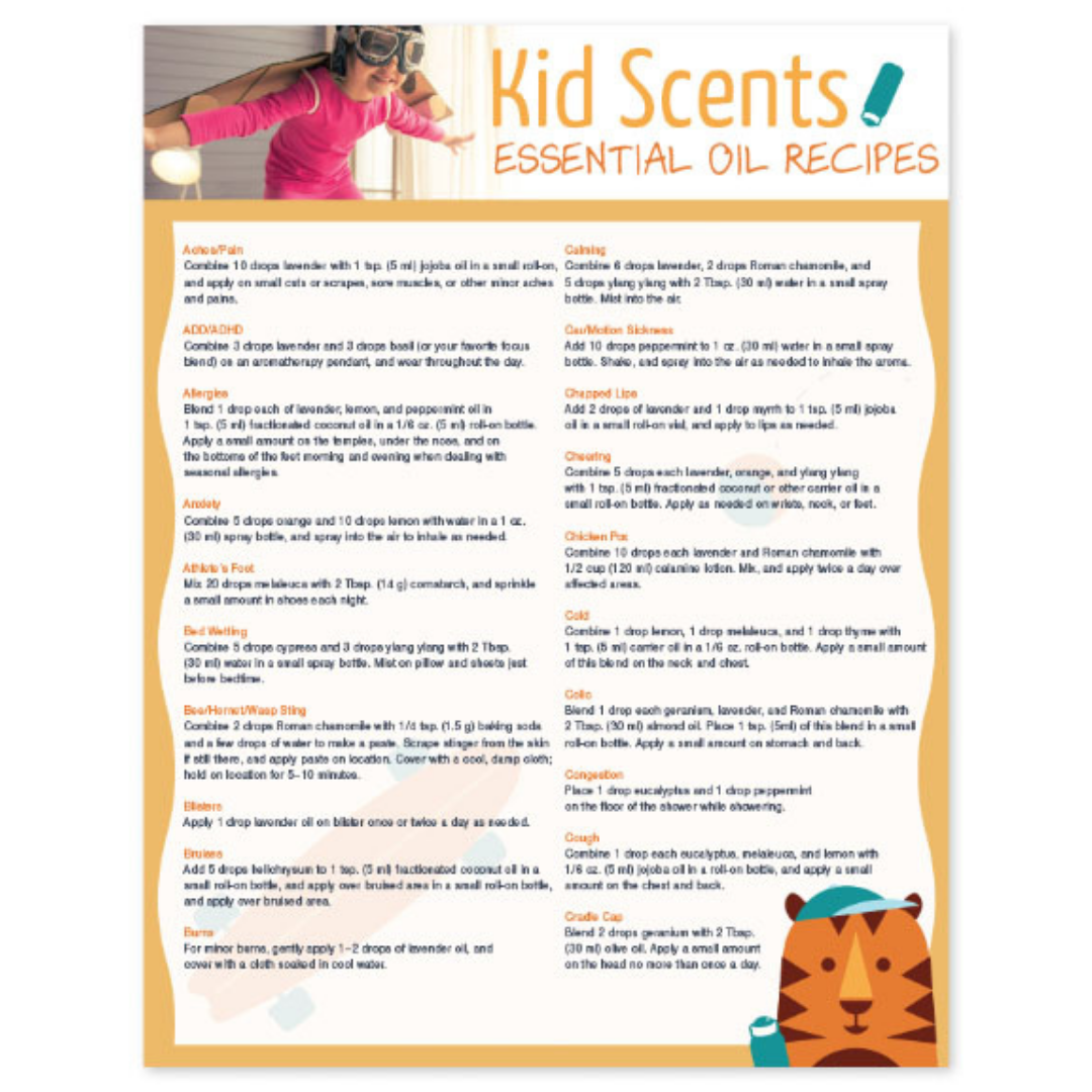 Kid Scents Essential Oil Recipes Chart – Natural Good Life