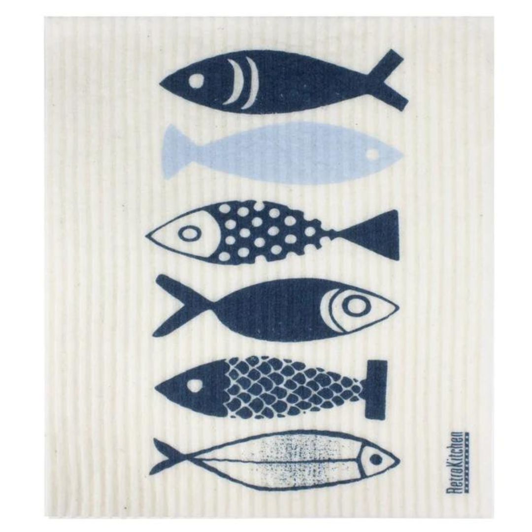 Retro Kitchen - Biodegradable Dish Cloth | FISH – Natural Good Life