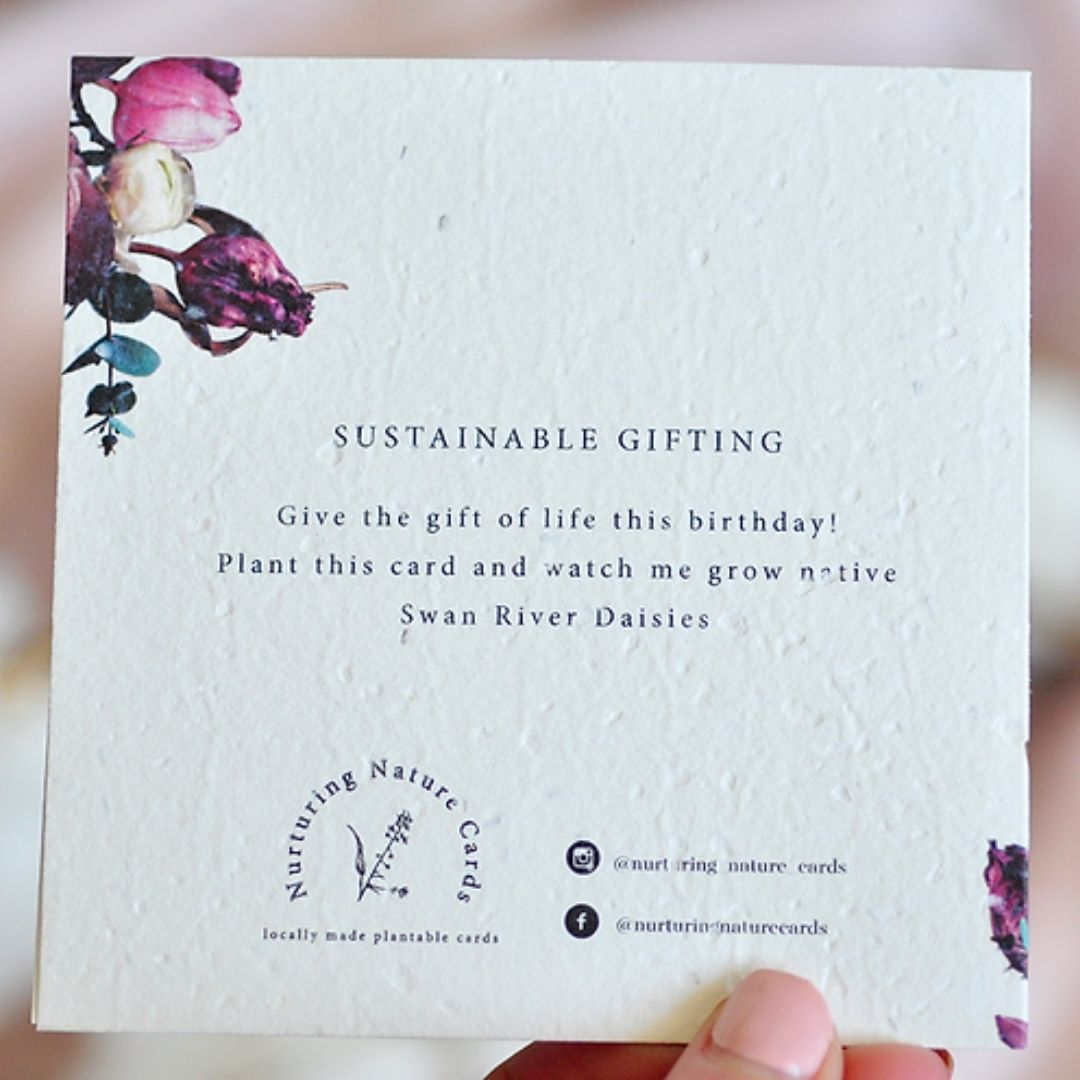 Saskia Happy Birthday Plantable Greeting Card – Natural Good Life